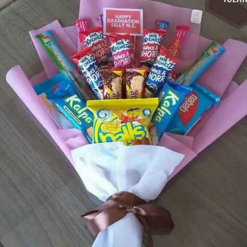 Jual Bouquet Snack Wisuda Buket Makanan Gift Craft Unik di Seller Toko ...