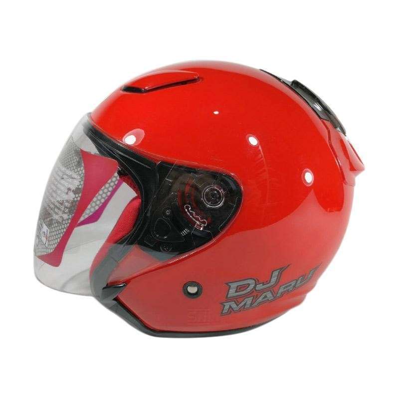 Jual HELM KYT DJ MARU MERAH FERRARI FIRE RED KYT HALF FACE DJMARU - XXL di Seller PAKE HELM ...