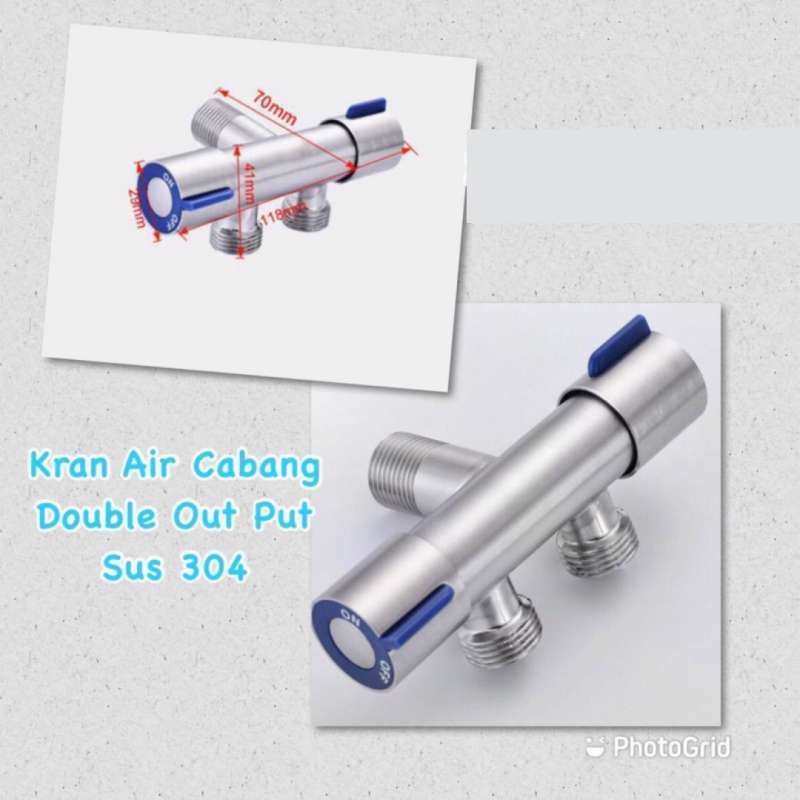 Jual Keran Air Cabang Double Stop Kran Shower Dengan Pengaturan Individual di Seller Zeki Store ...
