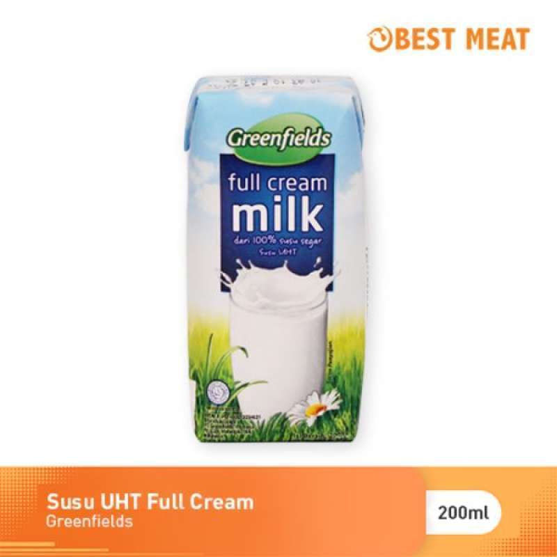 Jual Susu Greenfields UHT Full Cream 200 ml di Seller BEST MEAT KRAPYAK ...