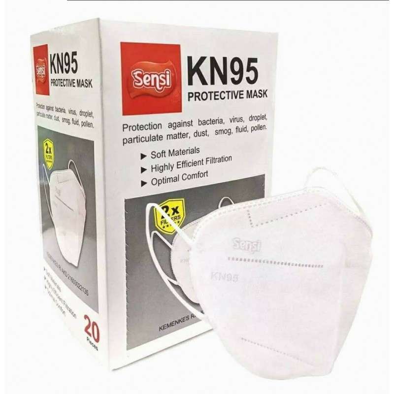 Jual Sensi Masker KN95 KN 95 Protective Mask 6 ply Double Filter - 20 ...
