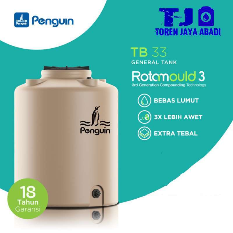 Promo Tandon / Toren / Tangki air silinder Penguin TB 33 - 300 Liter ...