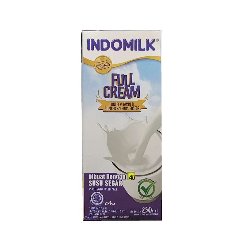 Jual INDOMILK - Susu UHT Rasa FULL CREAM - 250ml RTD BESAR di Seller ...