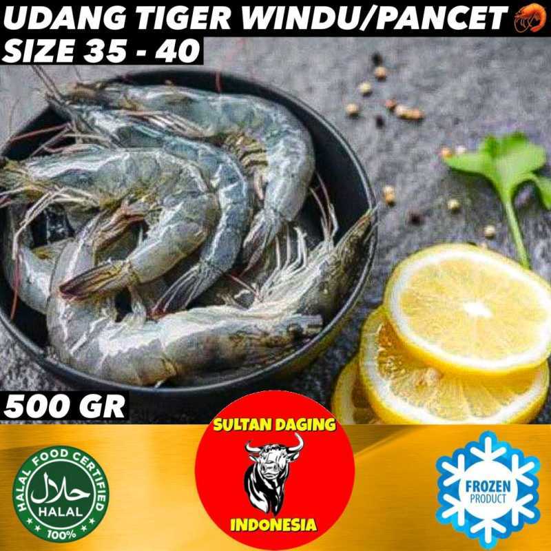 Jual Udang Windu Tiger Jumbo Super Size 35-40 500 Gram/ Udang Windu ...