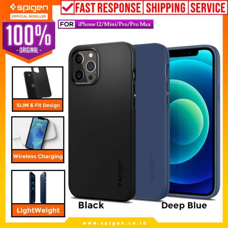 Jual Case iPhone 12 Pro Max / Pro / 12 Mini Spigen Thin Fit Pro Slim ...