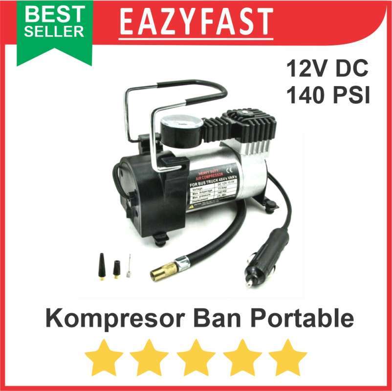 Jual Kompresor Mini Pompa Angin Ban Mobil Portable DC 12v Air ...