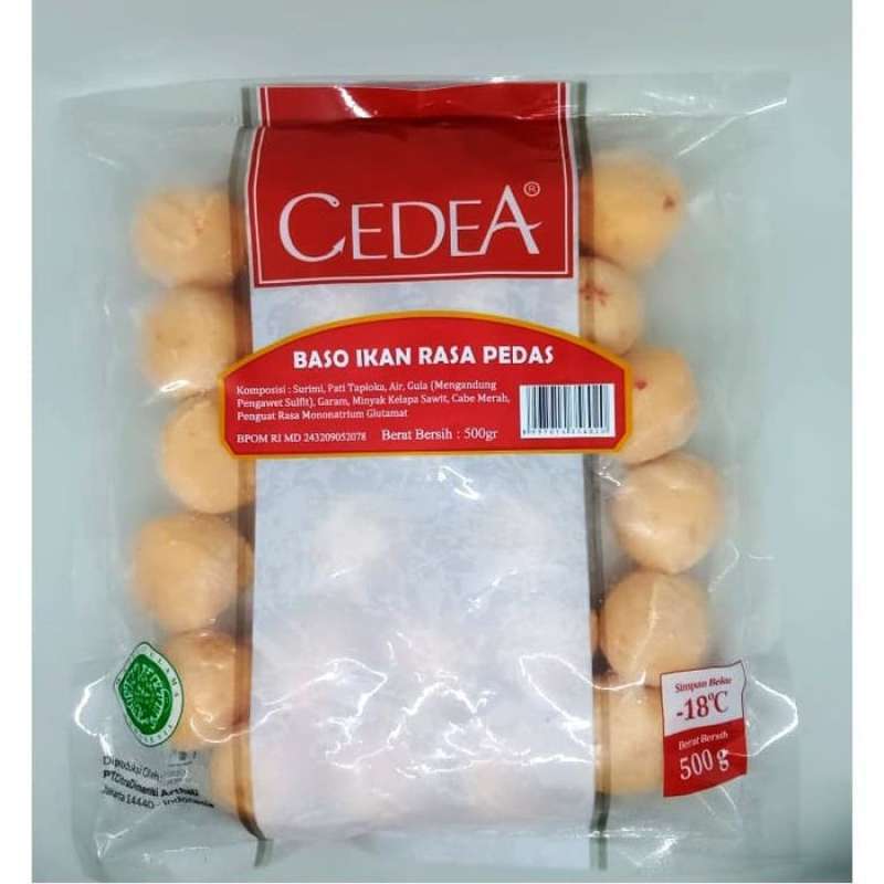 Jual Baso Ikan Pedas Cedea 500gr Halal Bakso Pedes Isi 25 Spicy Fish ...