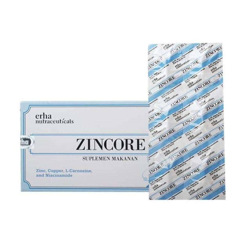 Jual Erha Zincore Suplemen Luka Kulit [30 Caps] | Erha Zincore Isi 30 ...