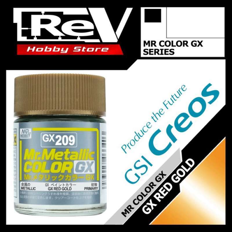 Jual MR COLOR GX METAL RED GOLD 209 CAT GUNDAM AIRBRUSH MODEL KIT MG HG ...