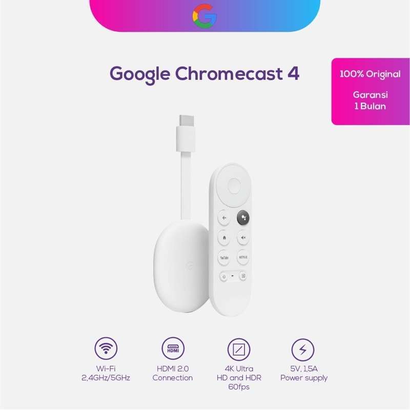 Jual Google Chromecast 4 / Chrome Cast 4 With Google TV di Seller VN ...