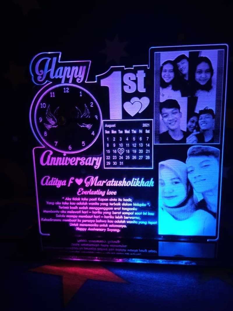 Promo Putriimpian | Jam Akrilik | Kado Anniv 1 Tahun Hari Jadian ...