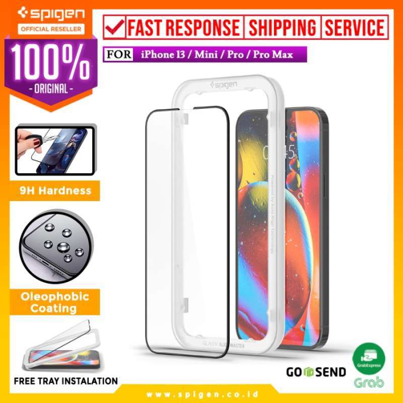 Jual Tempered Glass iPhone 13 Pro Max Mini Spigen AlignMaster Full ...