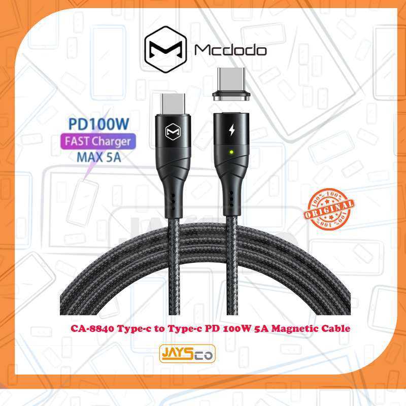 Jual MCDODO Cable Magnetic Pro Type C to C PD Fast Charge 100W 1.2m 5A ...