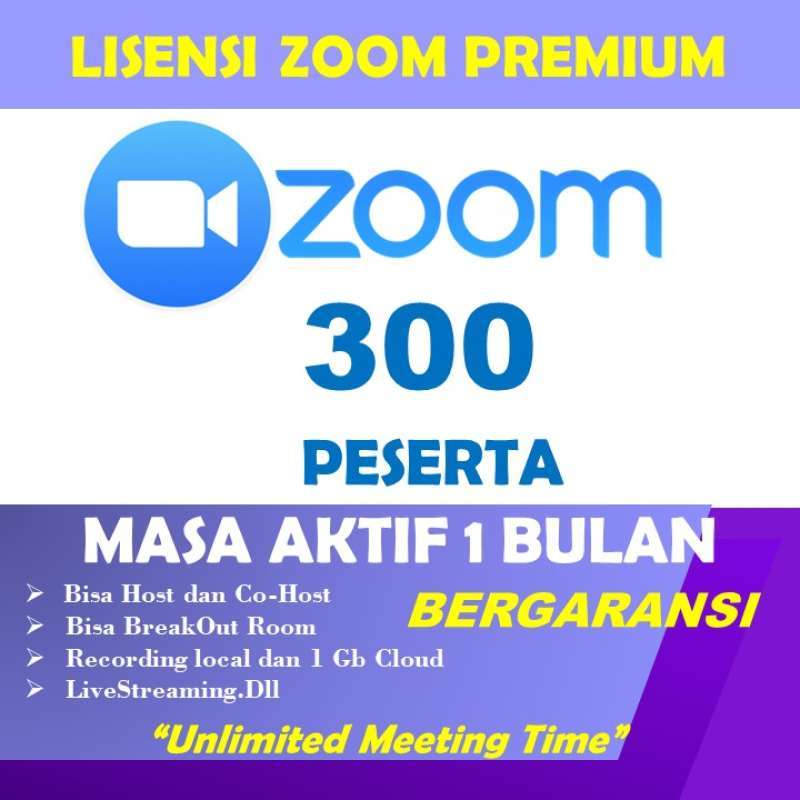Jual Upgrade Zoom Meeting 300 Peserta Masa Aktif 1 Bulan di Seller QIA ...