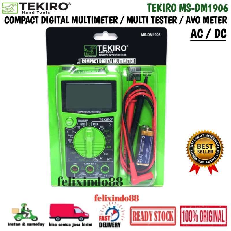 Promo TEKIRO DIGITAL MULTIMETER COMPACT MULTI TESTER OVO METER ORIGINAL ...