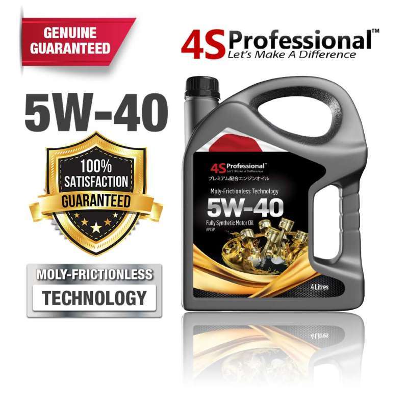 Jual (API SP) 4S Professional Fully Synthetic 5W-40 Engine Oil API SP - 4L with Moly Tech ...