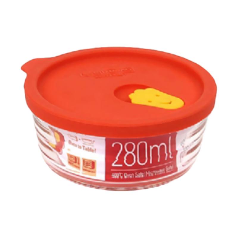 Jual LOCK & LOCK Wave Glass Round Tempat Penyimpanan Makanan [280 mL ...