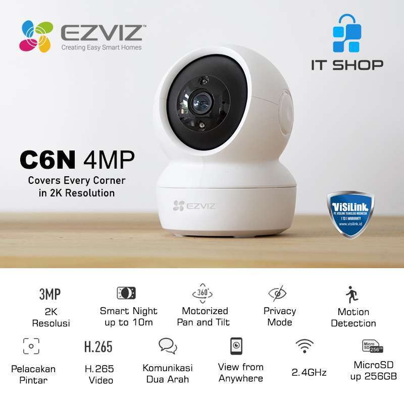 Jual EZVIZ C6N Smart Wi-Fi Pan & Tilt Camera - 4MP di Seller IT Shop ...