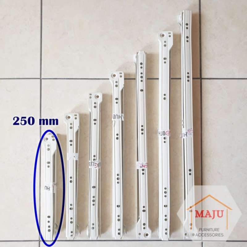 Jual Promo Rel Laci Huben RLH 250 mm 25 cm Rel Laci Roda Putih Single ...