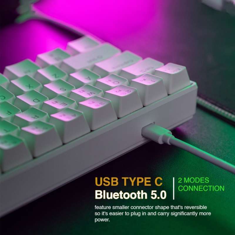 Promo Koodo Gecko 60% Mechanical Bluetooth Keyboard Rgb Diskon 12% Di ...
