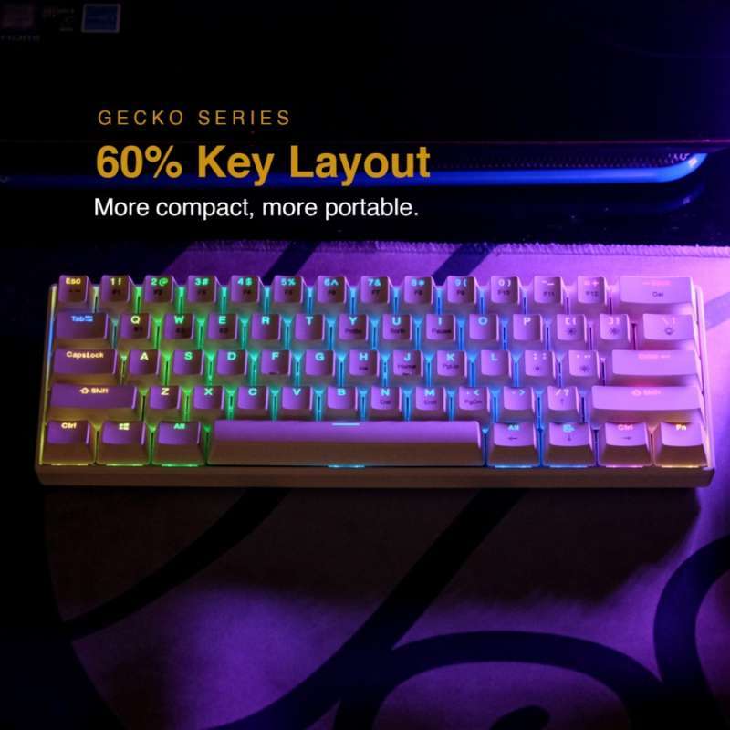 Promo Koodo Gecko 60% Mechanical Bluetooth Keyboard Rgb Diskon 12% Di ...