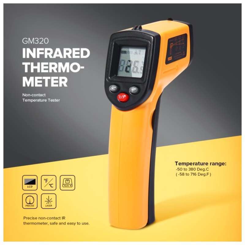 Jual Jual Thermogun Thermometer Industri Termometer Infrared Pengukur ...