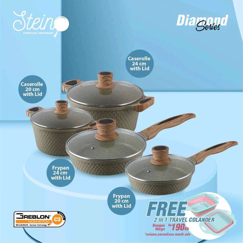 Promo Steincookware Stein Paket Diamond Granite Series Diskon 2% di ...