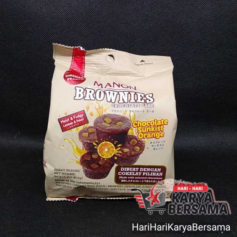 Jual Manon Cake Brownies Chocolate Sunkist Orange 60gr Di Seller ...