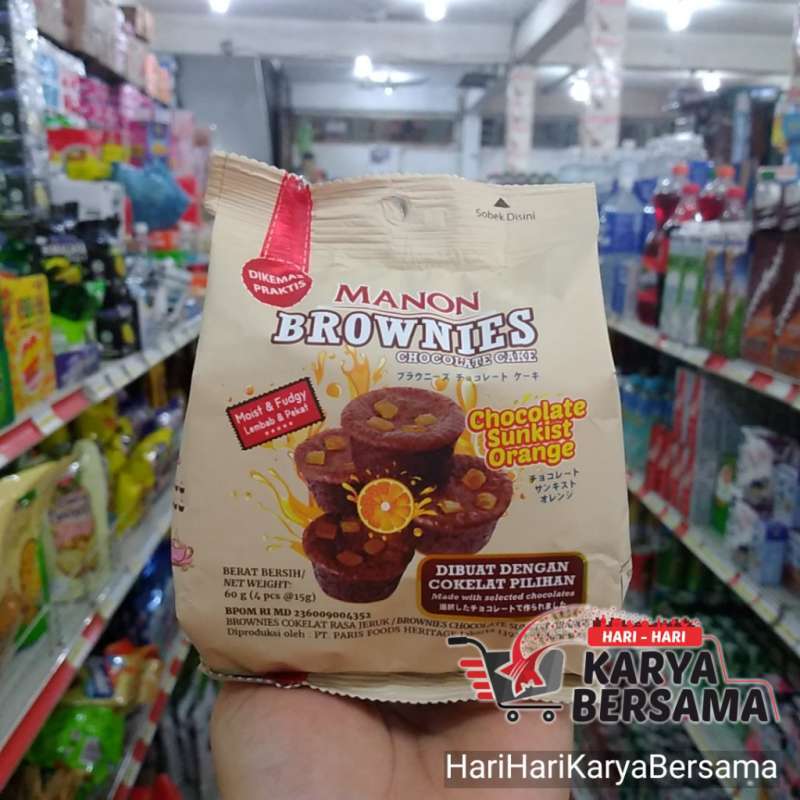 Jual Manon Cake Brownies Chocolate Sunkist Orange 60gr Di Seller ...