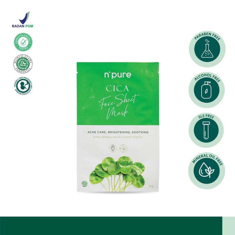 Jual Npure Centella Asiatica Sheet Mask Di Seller Health Essentials ...