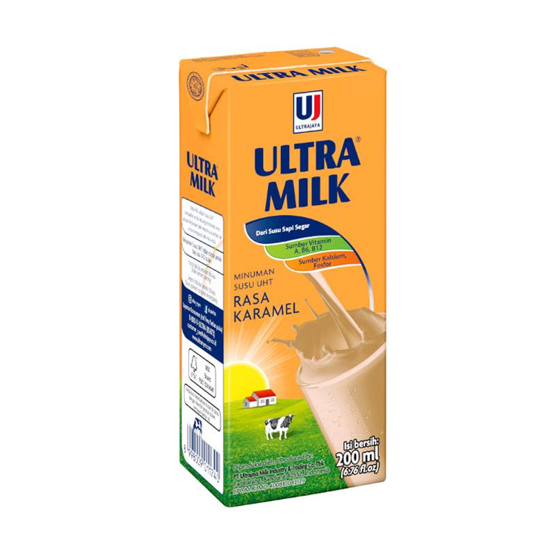 Jual Ultra Jaya Milk Rasa Caramel Susu Uht [200 Ml/24 Pcs] Di Seller ...