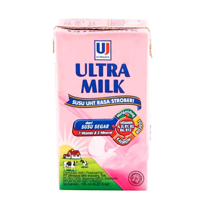 Jual Ultra Milk Strawberry Susu UHT [125 mL] di Seller Manna Kampus ...