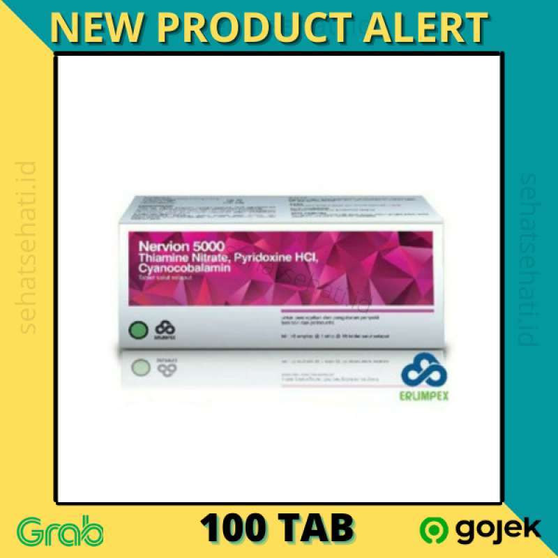 Promo Nervion 5000 Tablet isi 100 TAB Vit B1, B6, B12 Original Terbaru ...