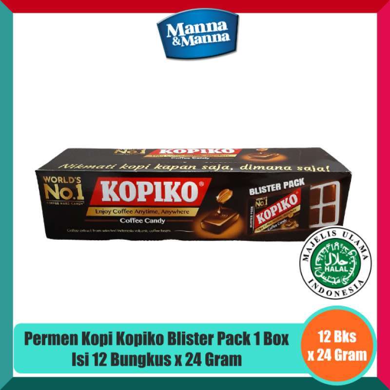 Promo Permen Kopi Kopiko Blister Pack 1 Box Isi 12 Bungkus x 24 Gram - 288g Diskon 16% di Seller ...