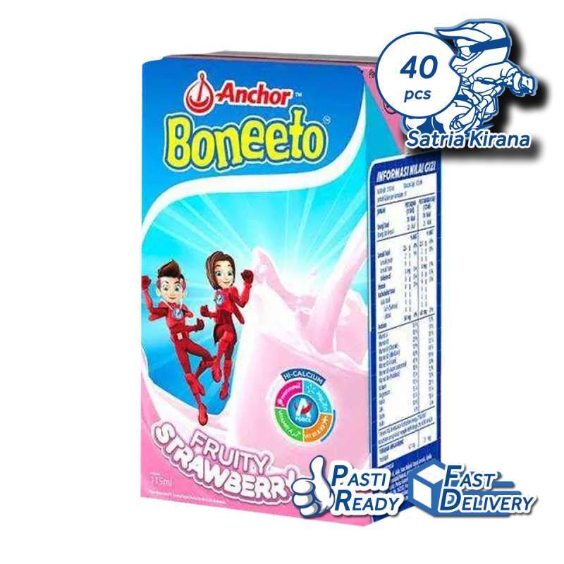 Jual Boneeto UHT Fruity Strawberry [115 mL x 40 pcs | 1 Karton] Susu ...