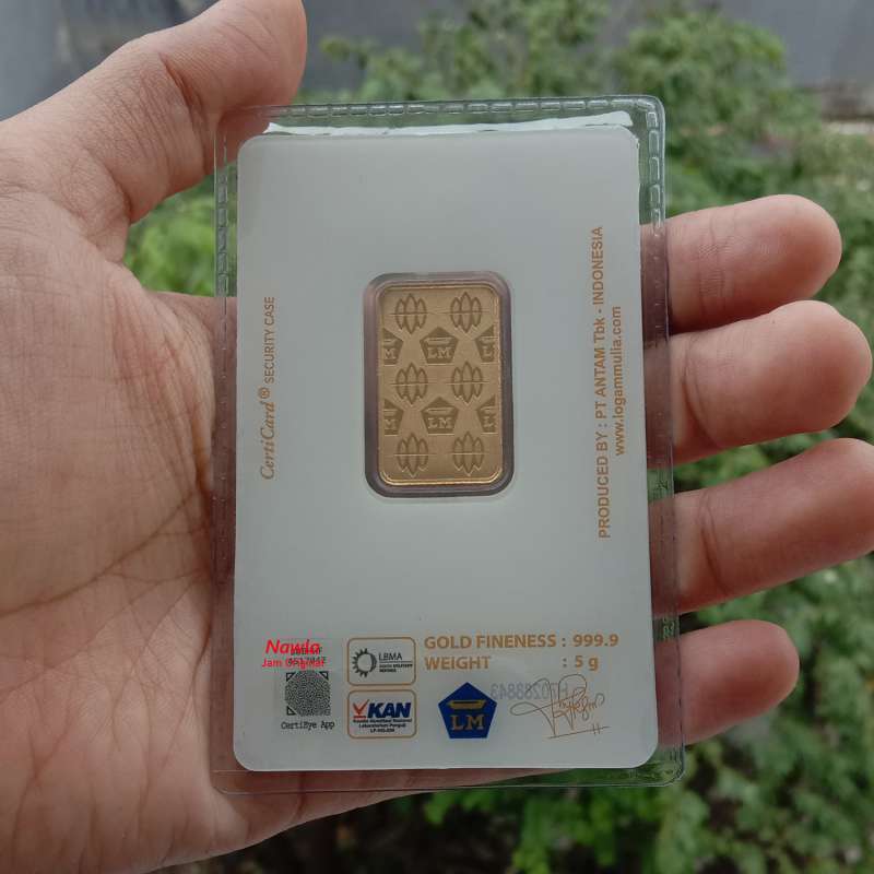 Promo Antam 5 Gram Asli Logam Mulia Emas Murni 24 Karat Certicard ...
