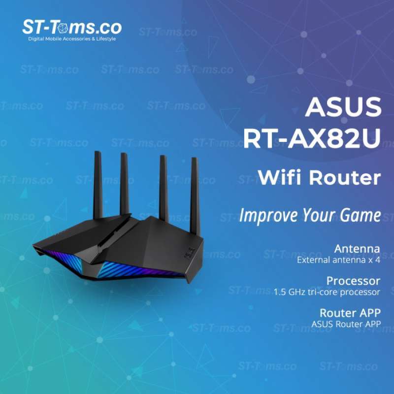 Jual ASUS RT-AX82U AX5400 WiFi 6 With AiMesh AX 5400 WIFI6 Wireless ...