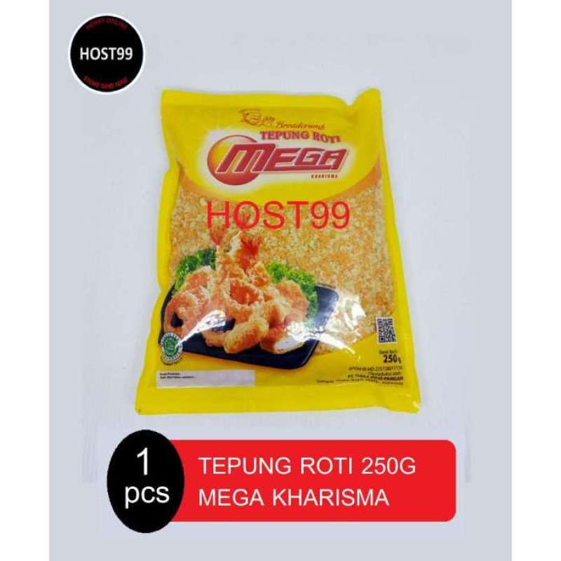 Jual 1BKS TEPUNG ROTI KASAR TEPUNG PANIR NUGGET BREAD CRUMB MEGA 250GR ...