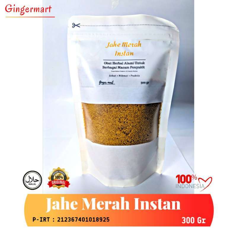 Promo jahe merah bubuk instan / jahe instan premium dengan gula / jahe ...