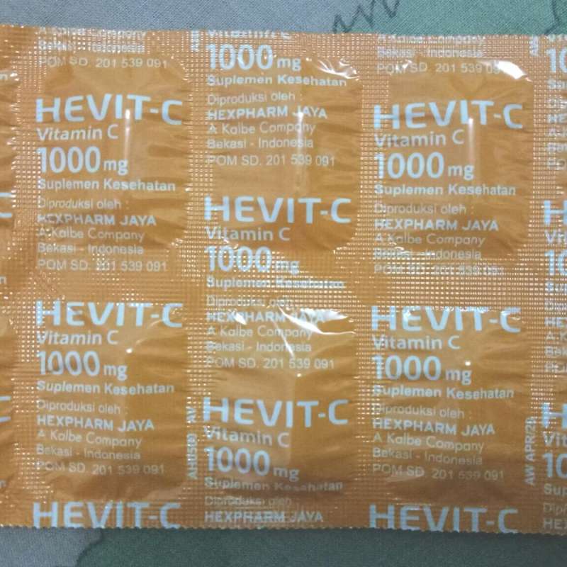 Jual Hevit-c Vitamin C 1000 Mg 1000mg Tablet Strip Hevit C Di Seller ...