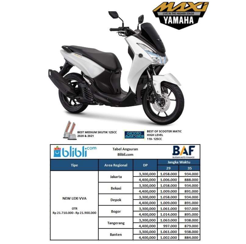 Jual Cicilan Ringan BAF - Yamaha Lexi Sepeda Motor [OTR Jabodetabek] di ...