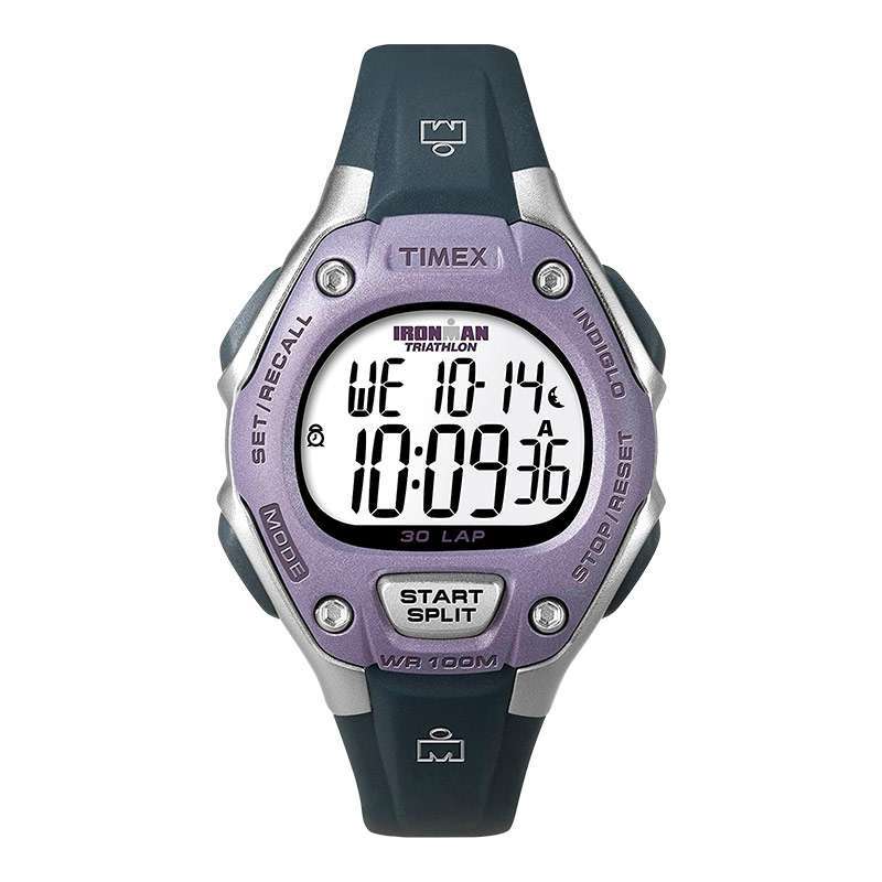Promo Timex Ironman Triathlon Mid-Size T5K410 Indiglo Digital Dial Blue ...