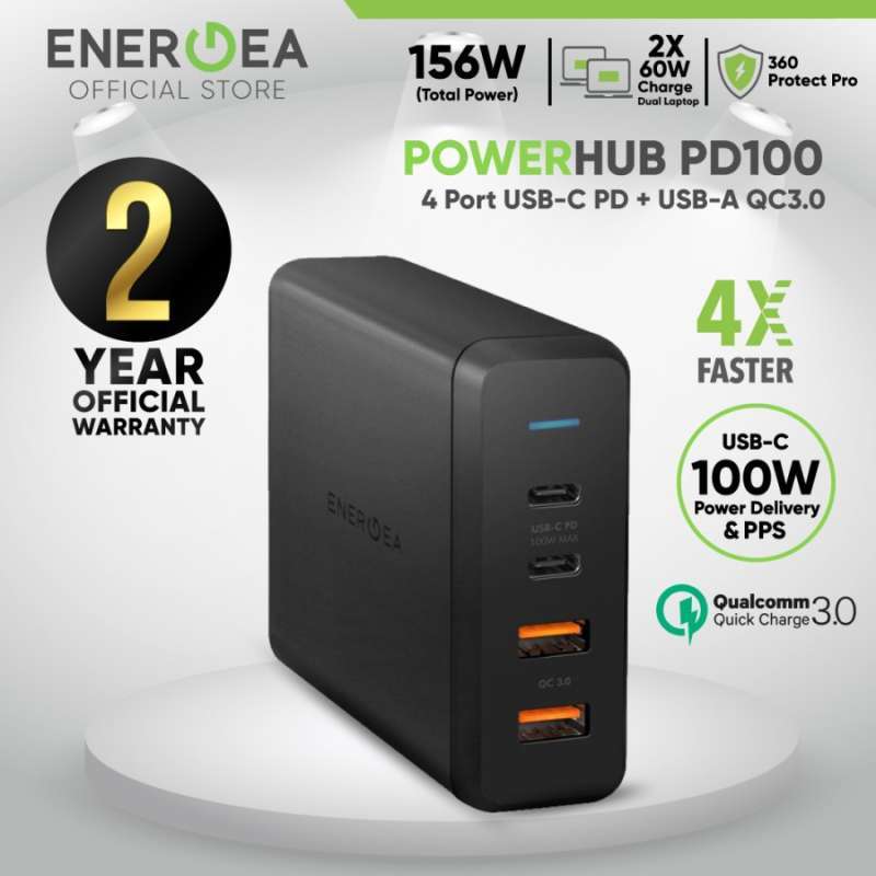 Jual Charger Adaptor USB-C PD 100W + QC3.0 - Energea Powerhub PD100 ...