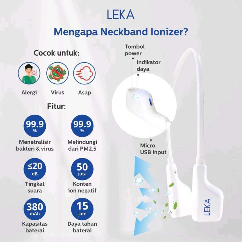 Jual Leka Ap7216 Neckband Ionizer - Portable Necklace Ion Negatif ...