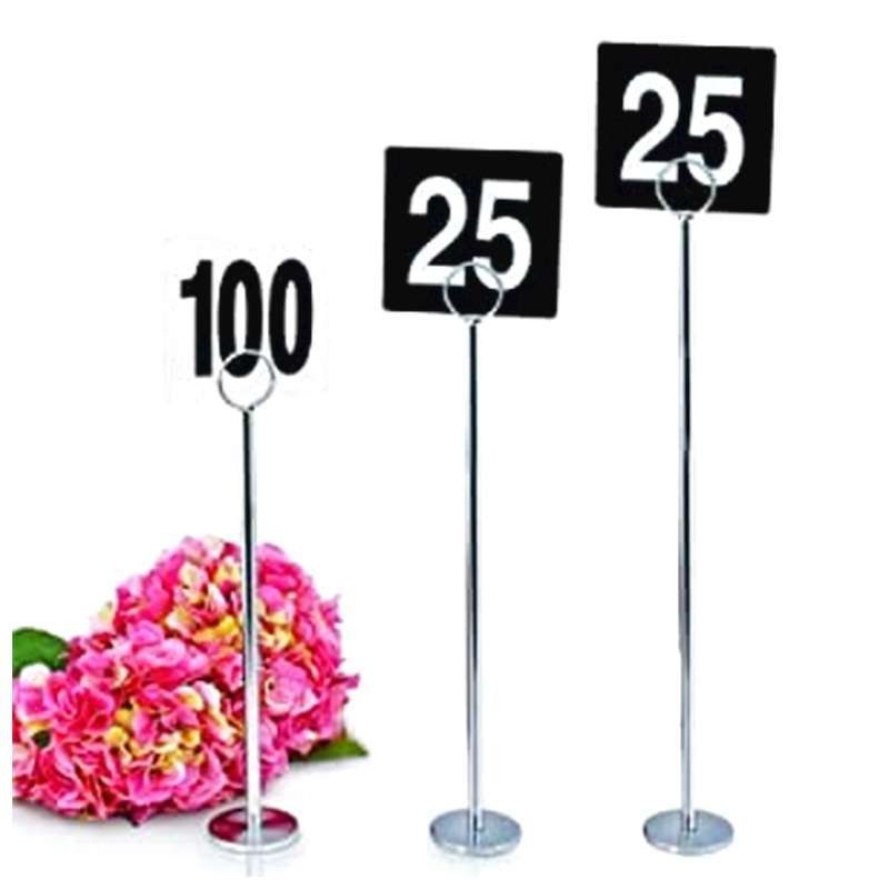 Jual Jual Table Number Menu Stand Card Holder Stainless / Tiang Nomor ...