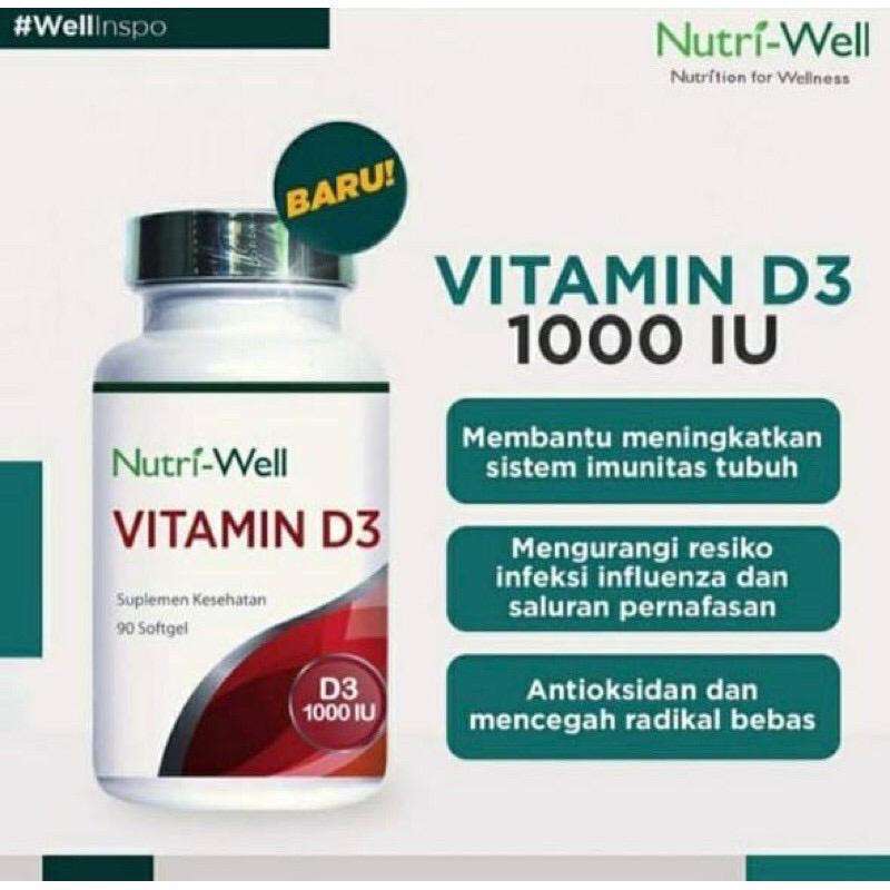 Jual Nutriwell Vitamin D3 1000 IU 90 SoftGell di Seller RaStore - Kebon ...