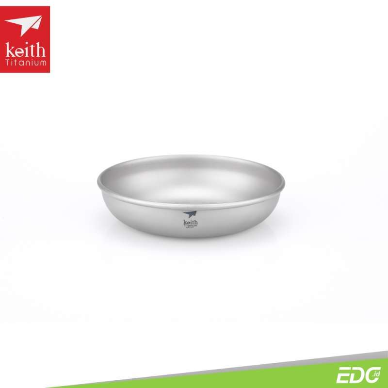 Jual Keith Titanium Plate Piring Makan Ultralight Camping 250ml TI5364 ...