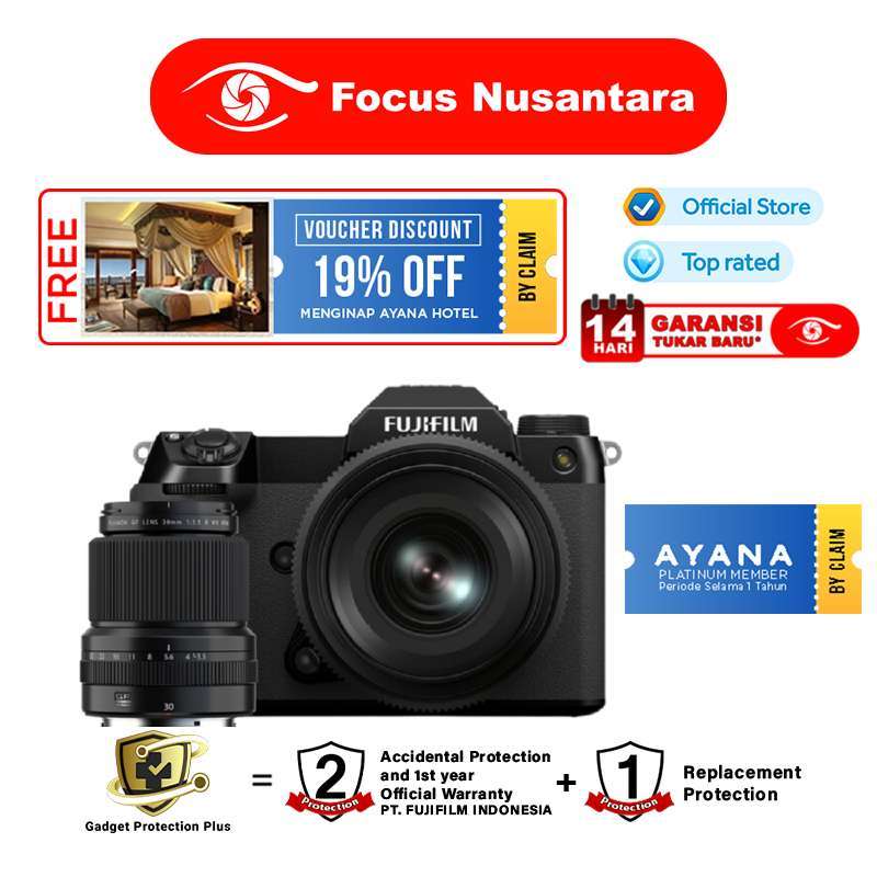 Jual Focus Nusantara - Fujifilm Gfx 50s Ii Kit 35-70mm + Pwp Gf80mm F 1.7 R Wr Di Seller Focus ...