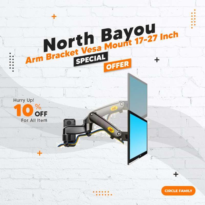 Jual North Bayou Monitor Arm Bracket Vesa Mount 17-27 Inch - NB-F150 ...