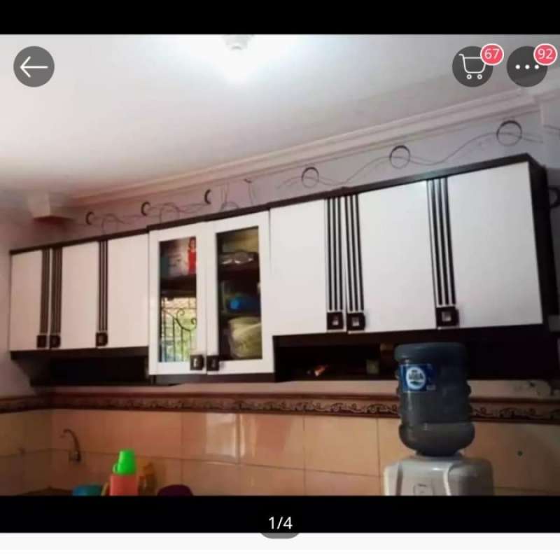 Jual RAK PIRING LEMARI GANTUNG DAPUR KITCHEN SET ATAS 8 PINTU UKURAN P ...